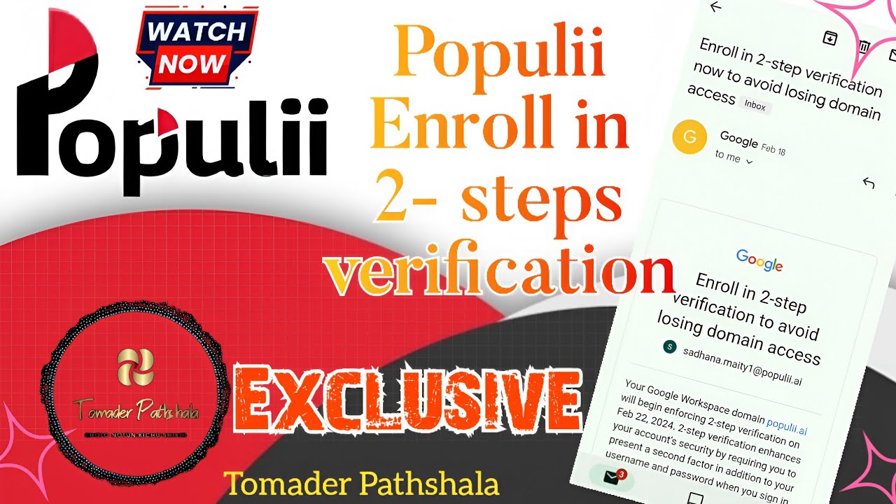 Populii Enroll in 2- Steps Verification Now #populii #tomaderpathshala ...