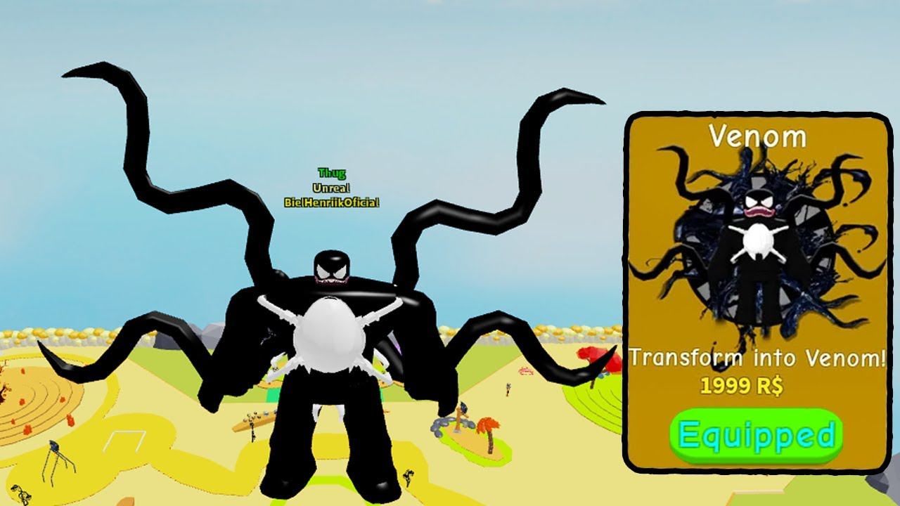 COMPREI A TRANSFORMAÇÃO VENOM NO LIFTING SIMULATOR - ROBLOX - YouTube