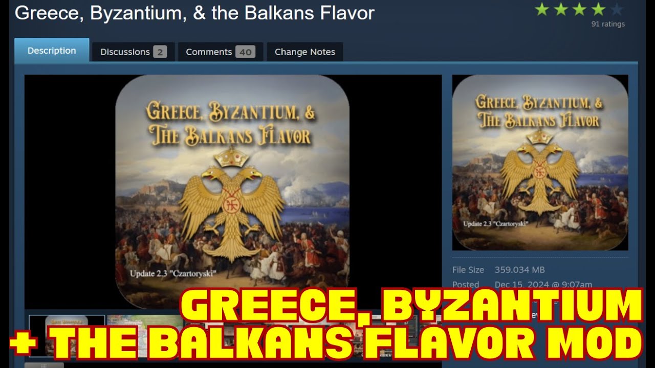 Victoria 3 Mod Tutorials: Greece, Byzantium, and Balkans Flavor Mod ...