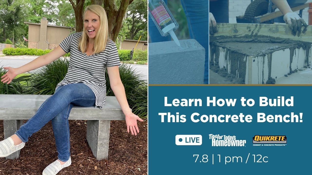 How to Build a Concrete Bench (with Chelsea Lipford Wolf) - YouTube