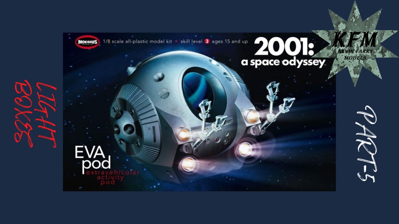 MOEBIUS MODELS 2001 A SPACE ODYSSEY EVA POD PART5 LIGHT BOXES - YouTube