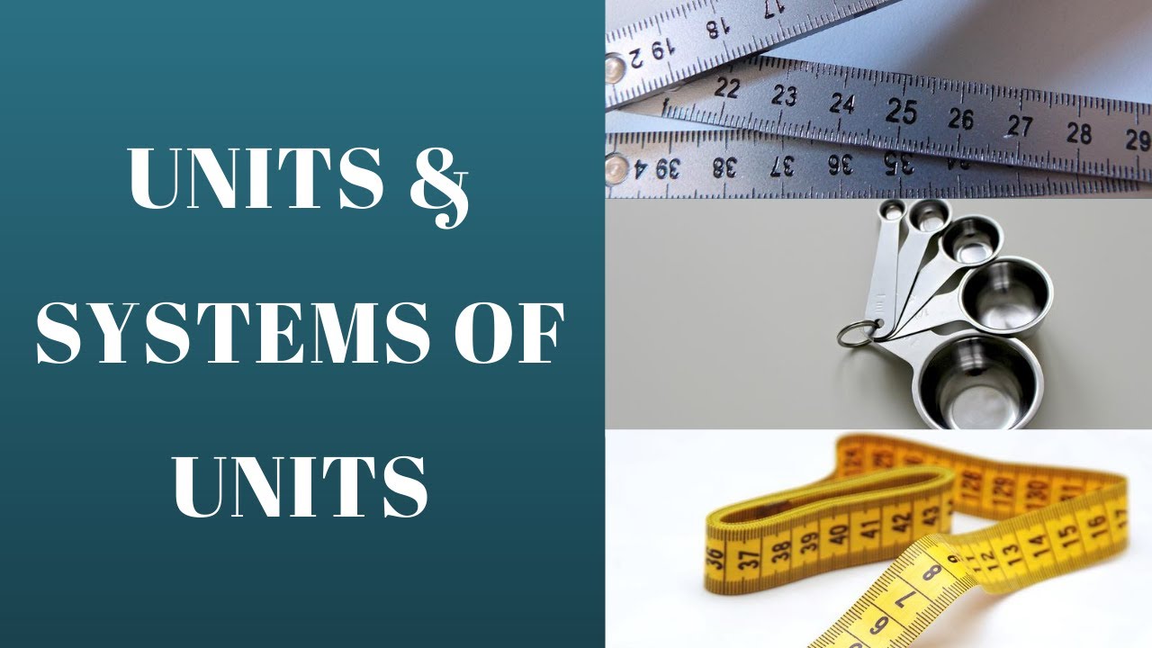 Units and Systems of Units || SI, CGS, MKS and FPS Systems of Units ...