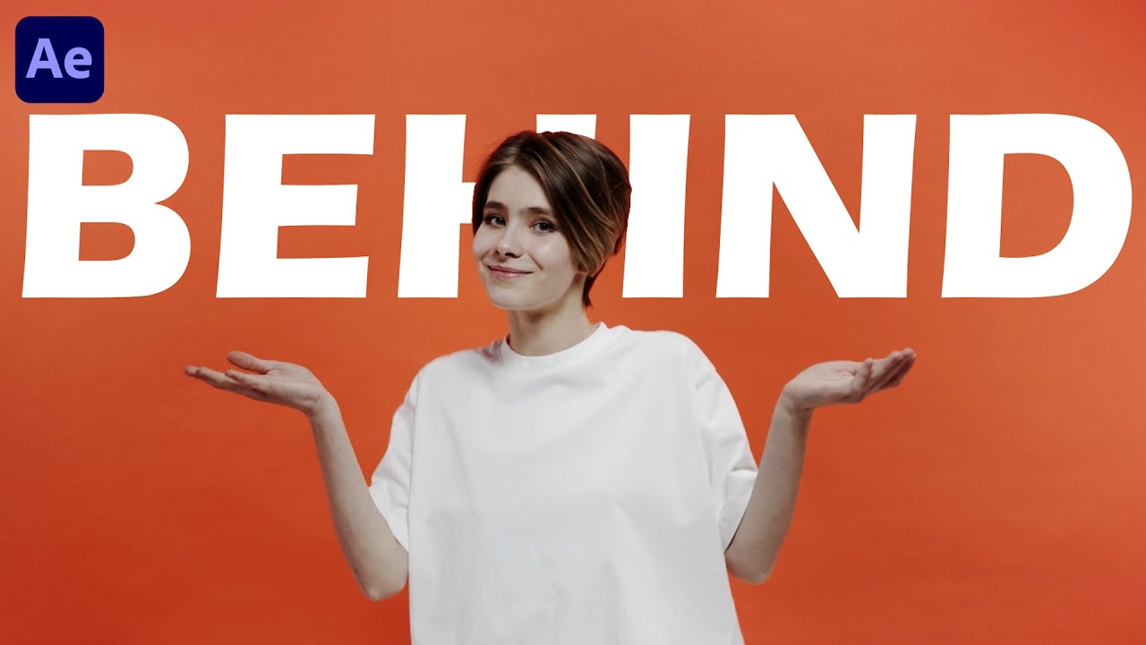 How To Add Text Behind a Person | Adobe After Effects Tutorial - YouTube