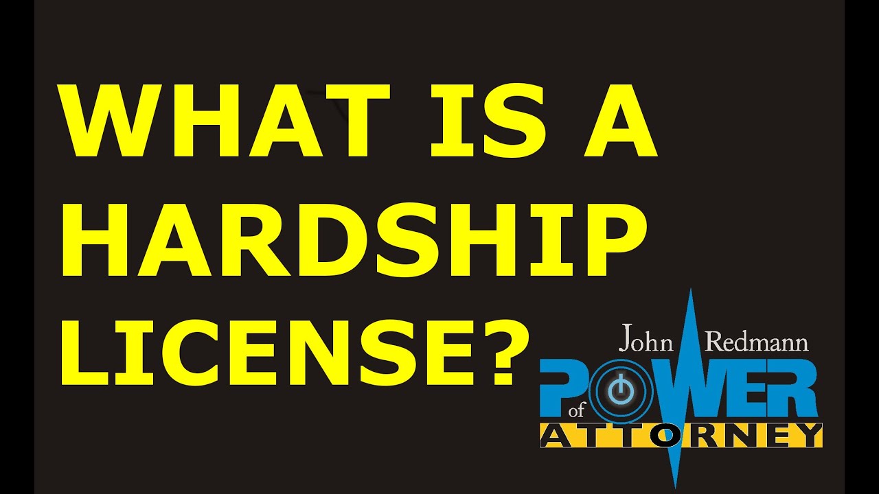 What Is A Hardship License YouTube what-is-a-hardship-license-youtube