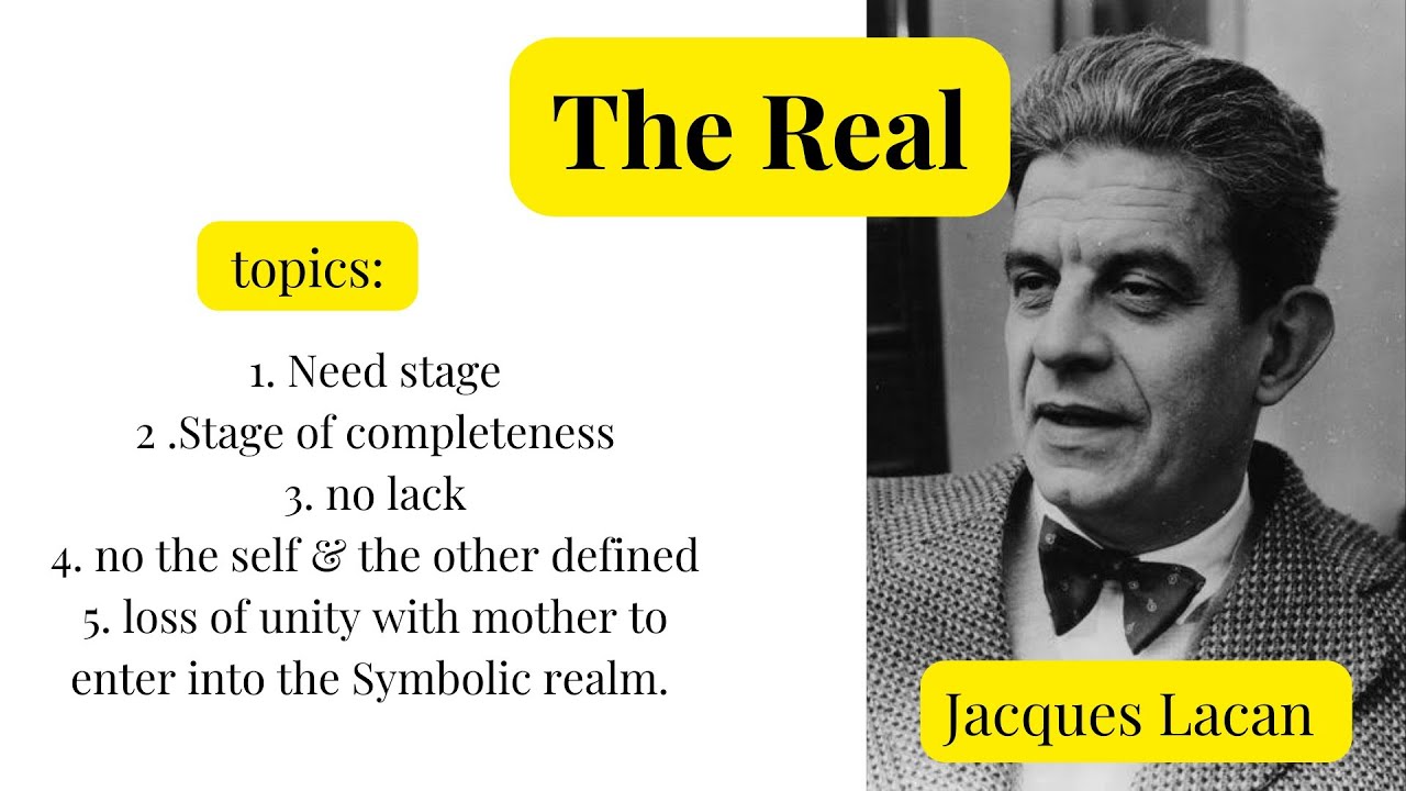 The Real stage by Jacques Lacan - YouTube