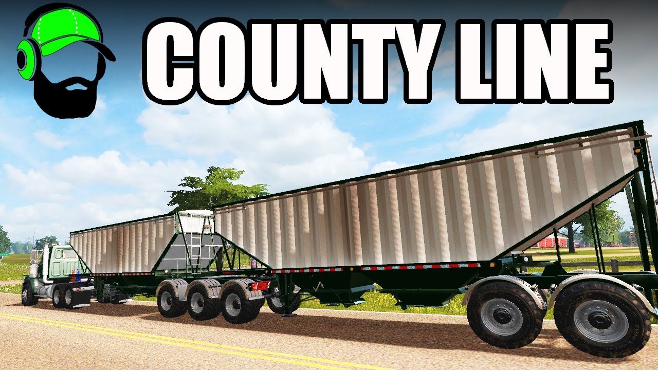 Farming Simulator 17 - County Line - Doubles hauling barley #FS17 - YouTube