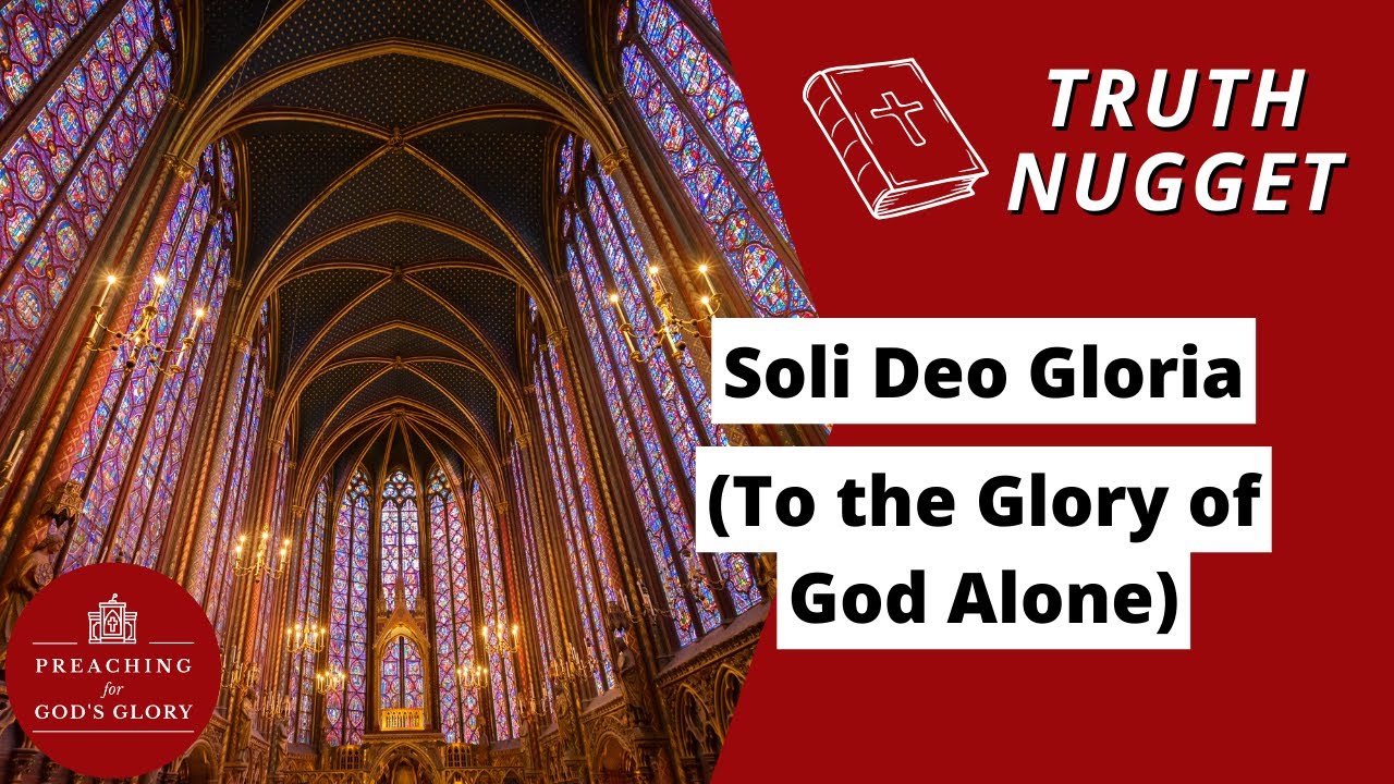 Soli Deo Gloria (To the Glory of God Alone) Reformation Day, Martin ...