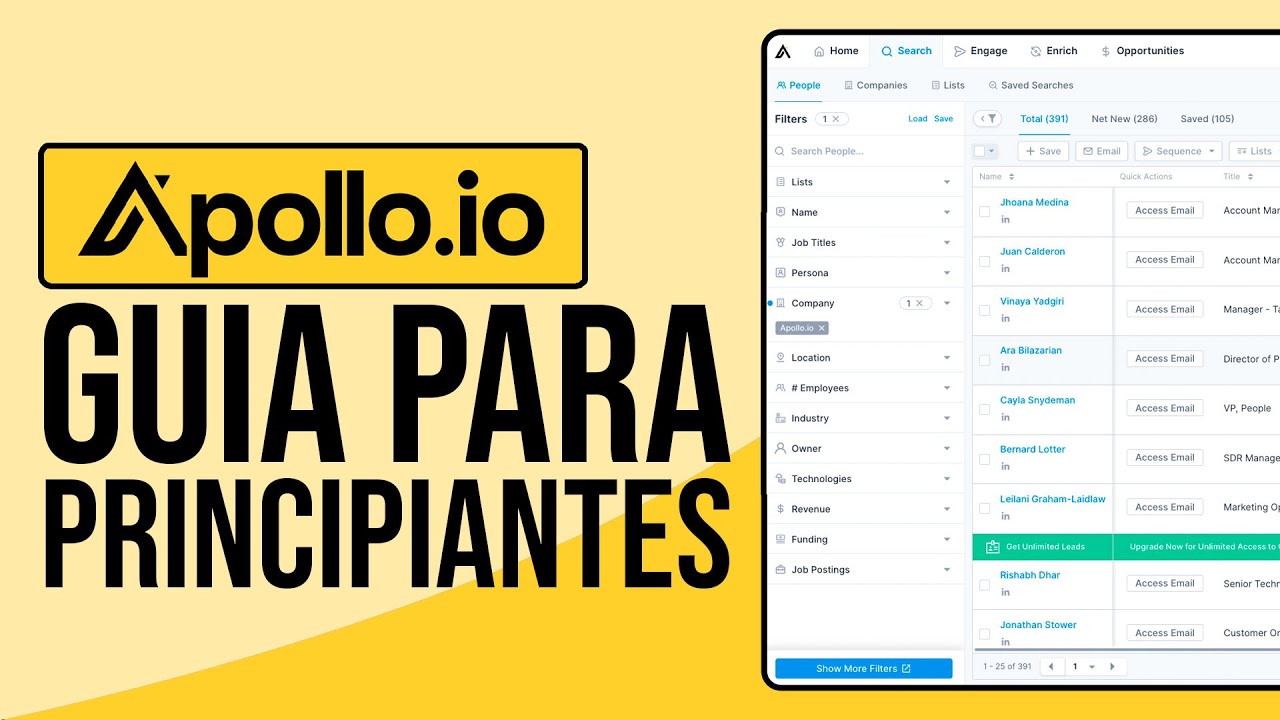 Cómo USAR Apollo.io para Principiantes (2023) | Tutorial Paso a Paso ...