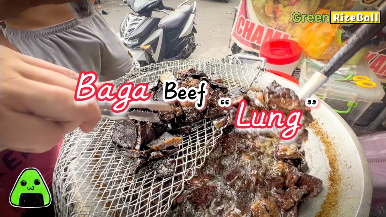 Baga Beef (Beef Lung)｜Filipino Street Food 【GreenRiceBall】 - YouTube