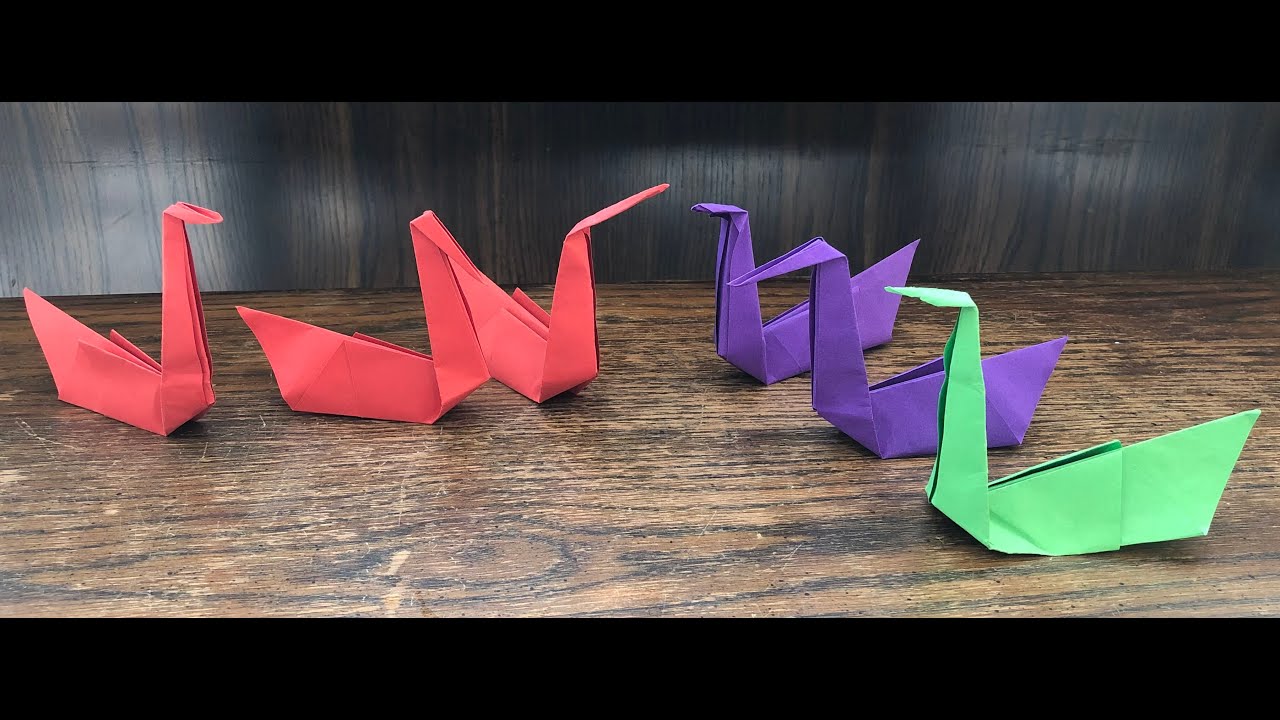 Origami Swans - YouTube