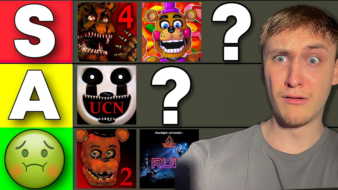 Ranking Every Single FNAF Game! (Five Nights At Freddy's Tier List ...