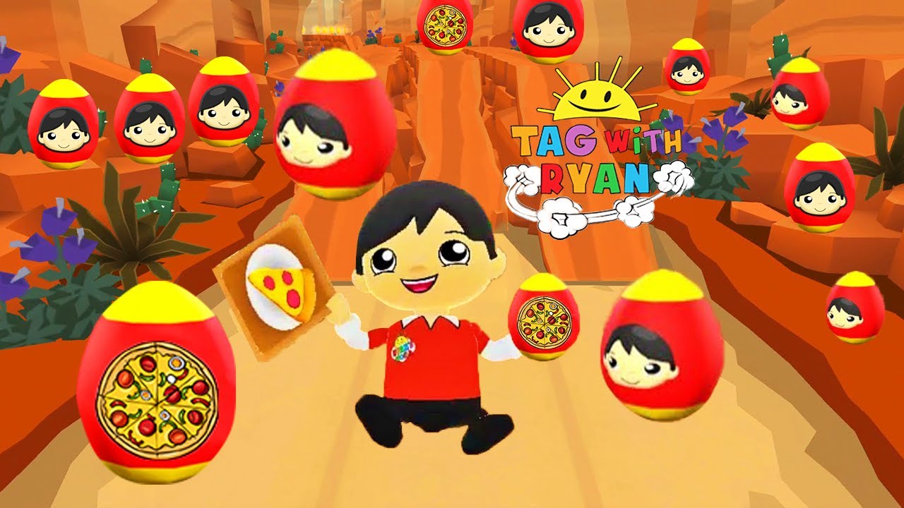 Tag with Ryan - Pizza Mystery Egg Surprise vs Lunchtime Ryan Pizza ...