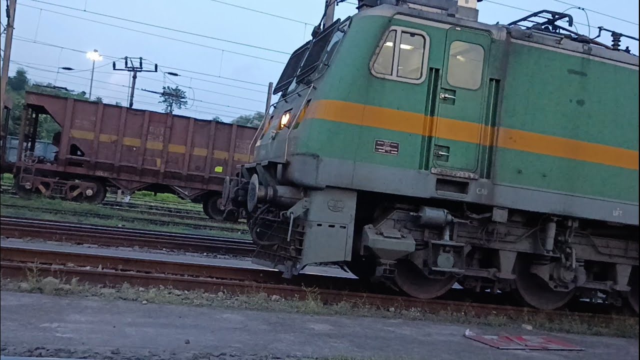 Goods Train Start Running Slowly #indian_railway #runningtrain - YouTube