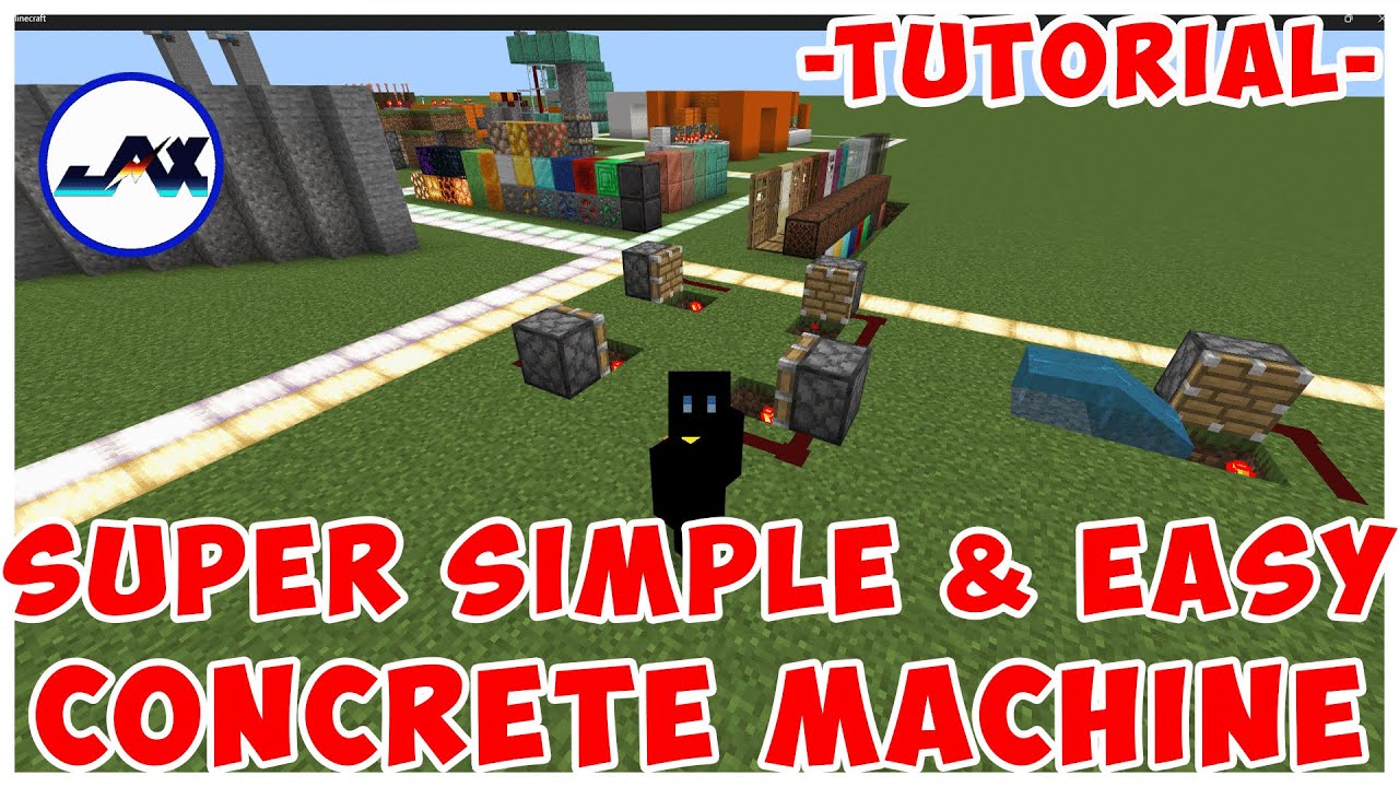 😎 Super Simple Easy Concrete Powder Converter | Tutorial | Minecraft 1. ...