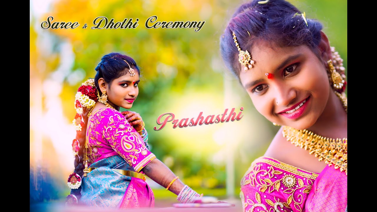 Prashasthi Prajwal Saree Dhothi Highlights Harsha digital - YouTube