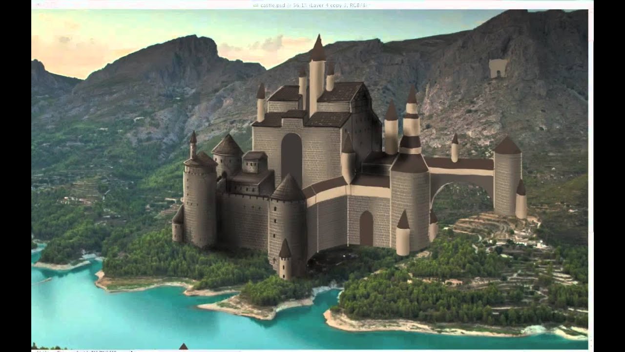 Paint a Castle in Photoshop (Part 2) - YouTube