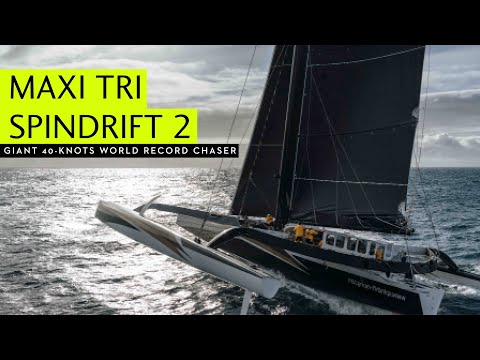 This giant 40-knot trimaran is out to smash the round the world record