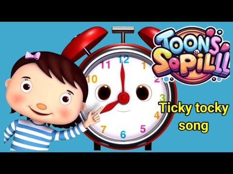 Ticky Tocky Little Clock | Fun Cartoon Nursery Rhyme for Kids | Toddler ...