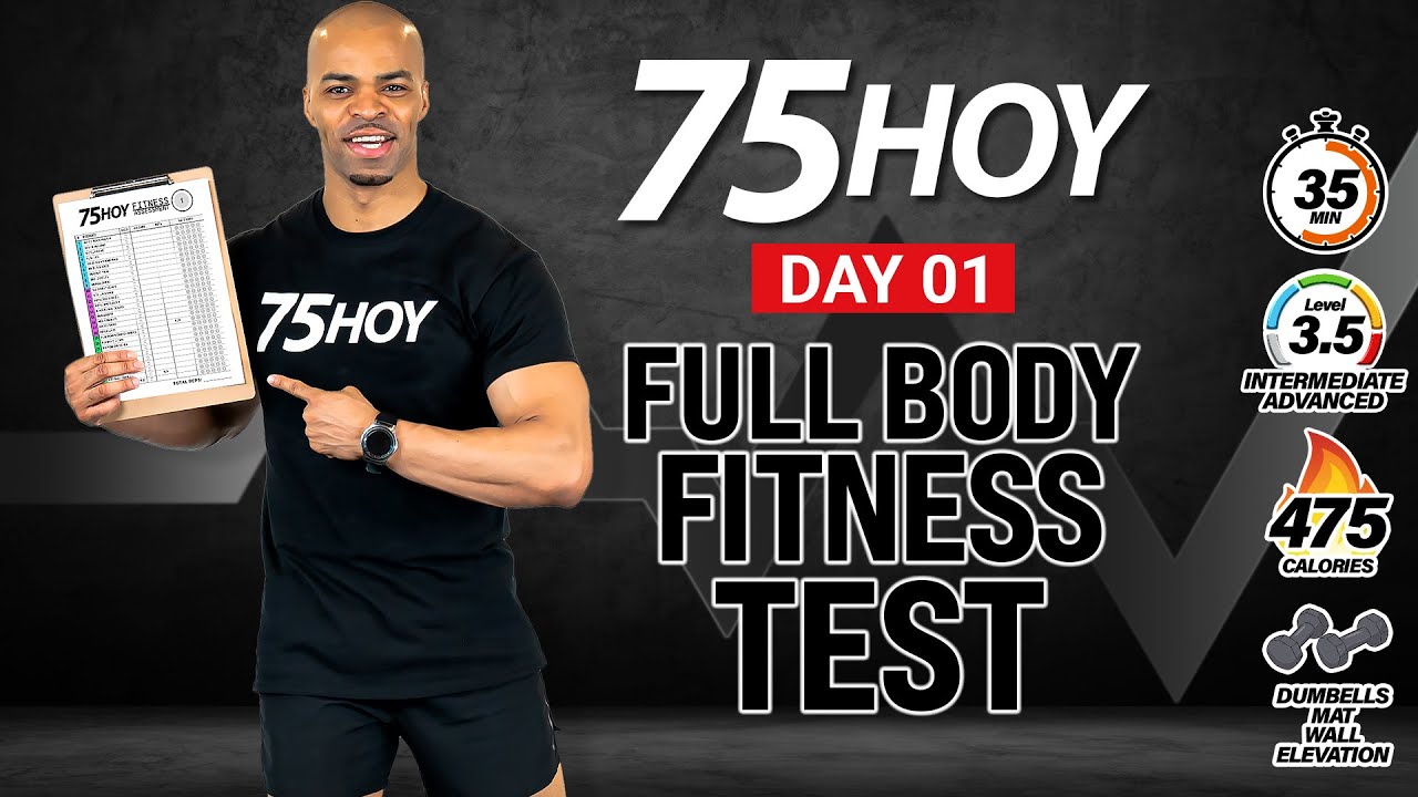 35 MIN Full Body Fitness Test - 75 HOY Day 1 - YouTube