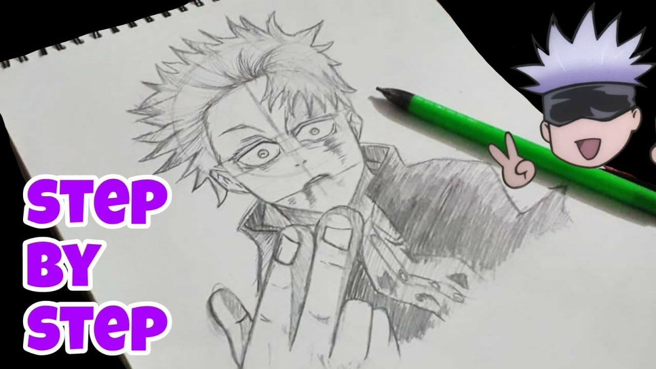 how to draw gojo💙 tutorial - YouTube