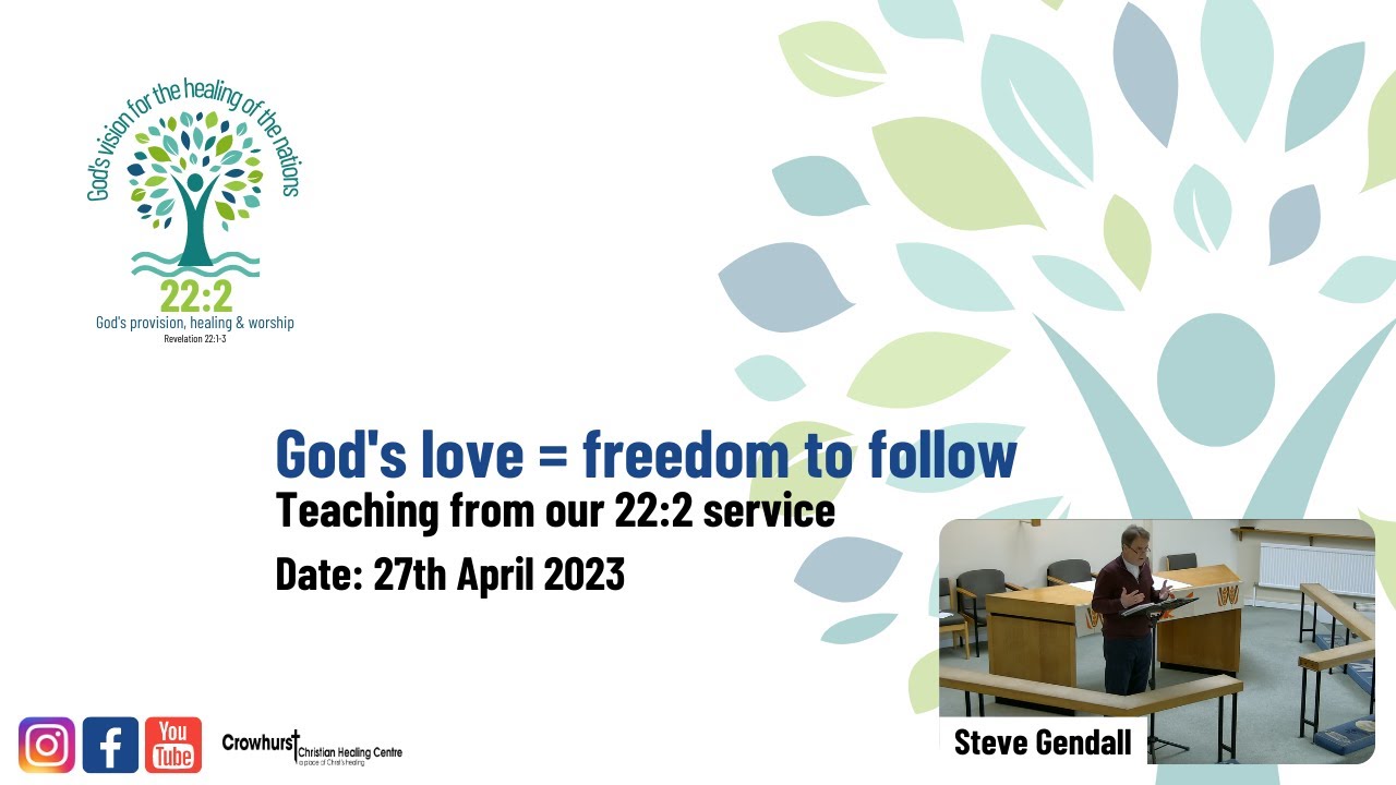 Talk: God's love = freedom to follow - YouTube