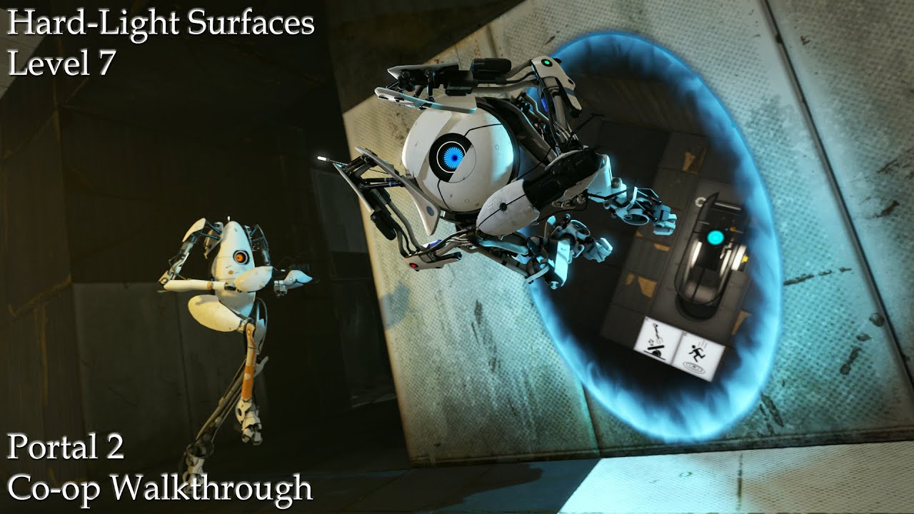Portal 2 Co-op Walkthrough: Hard-Light Surfaces Level 7 - YouTube