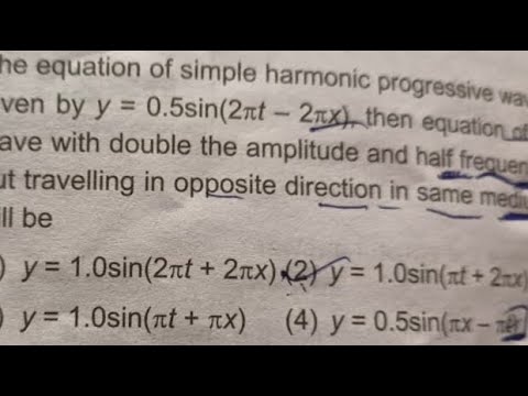 Progressive simple harmonic wave equation - YouTube
