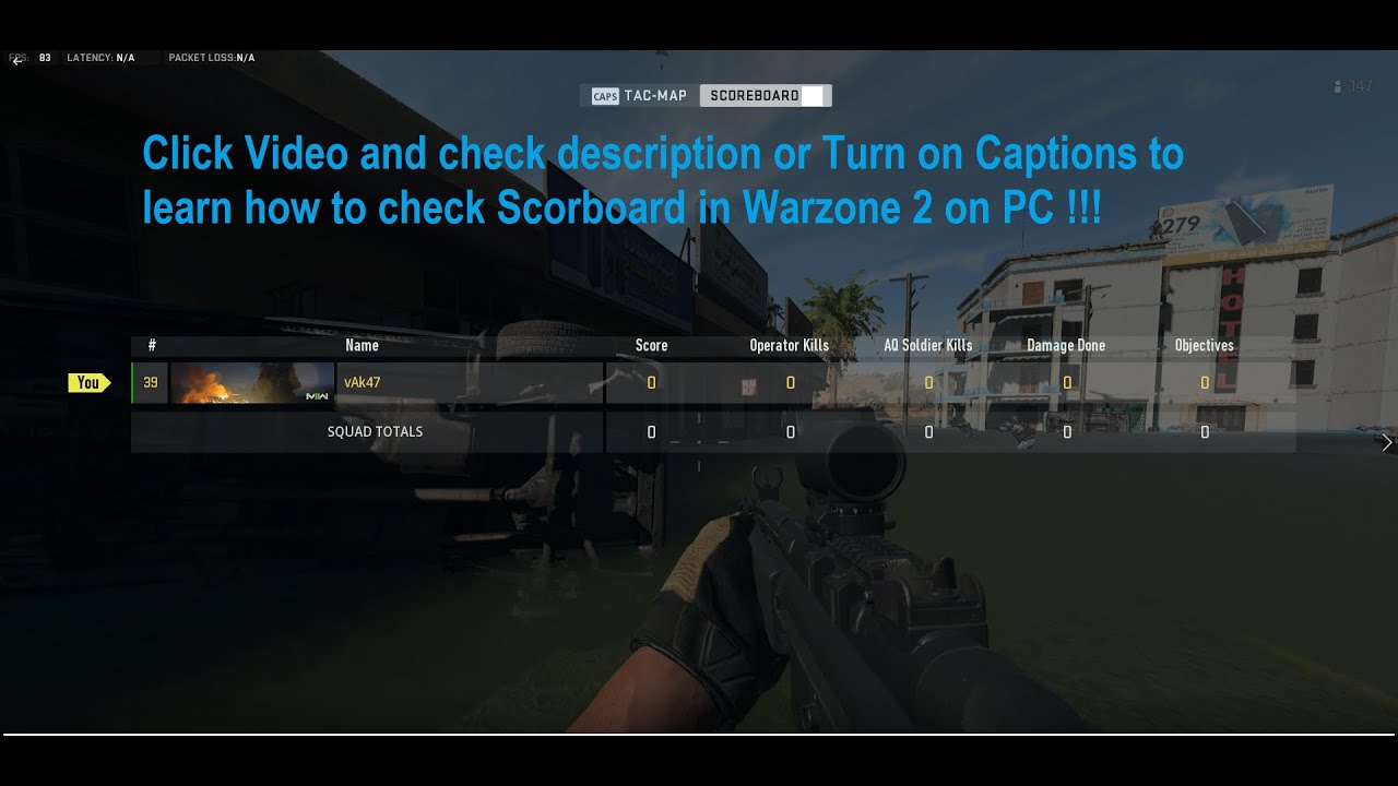 COD Warzone 2 PC scoreboard( kills and damage) button - YouTube