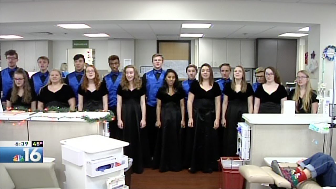 Springfield High School choir spreads holiday cheer to patients - YouTube