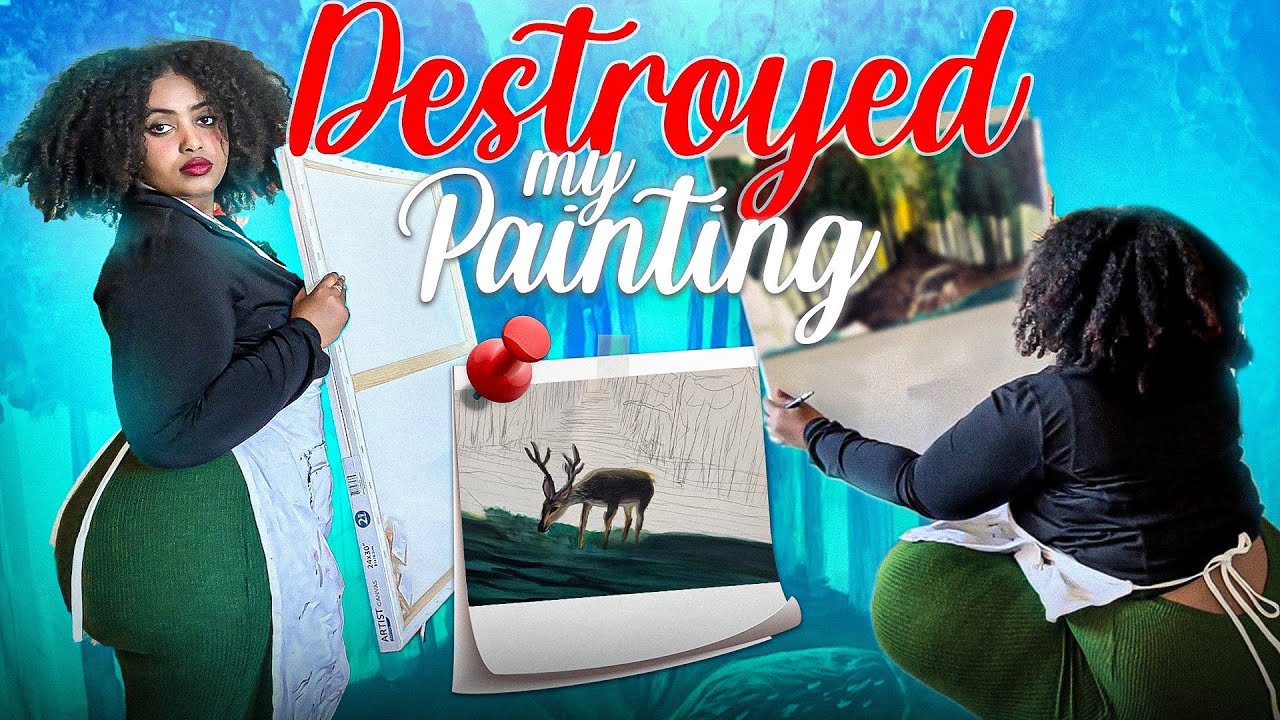 Paint with me * a magical forest for 9 hours I DESTROYED MY PAINTING ...