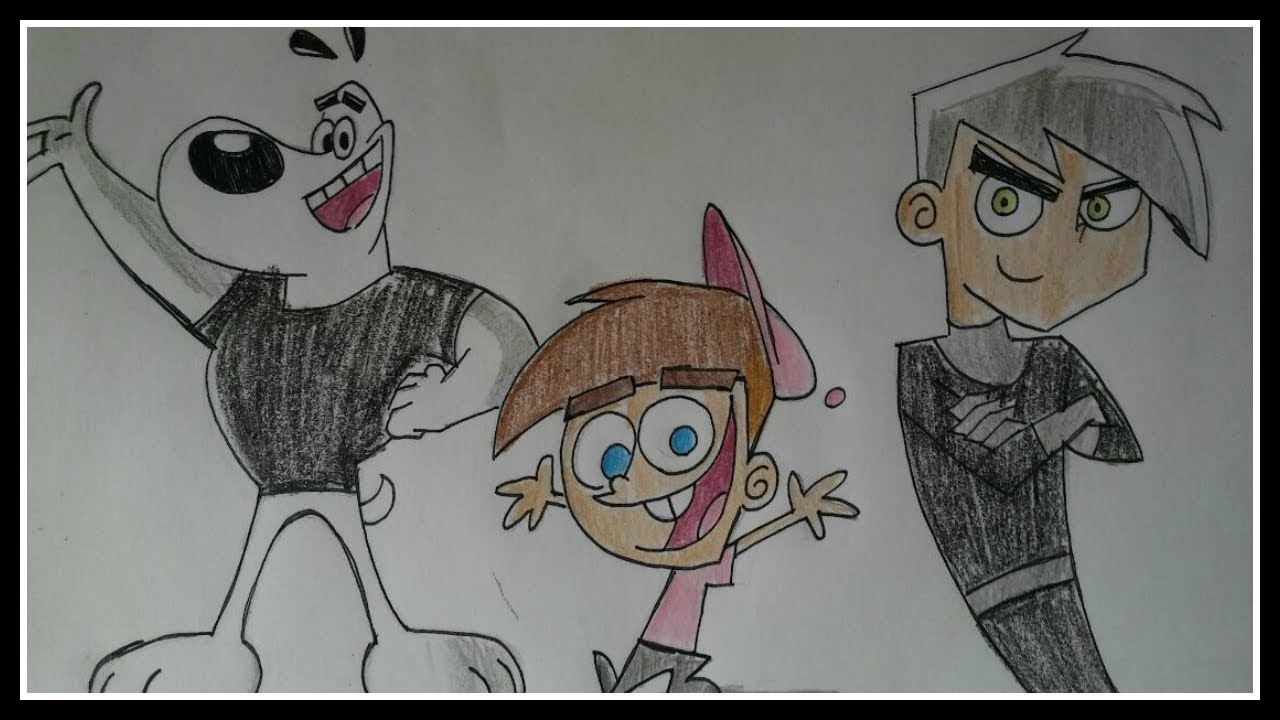 Timmy Turner, Tuff Puppy, and Danny Phantom - Speed Drawing! - YouTube