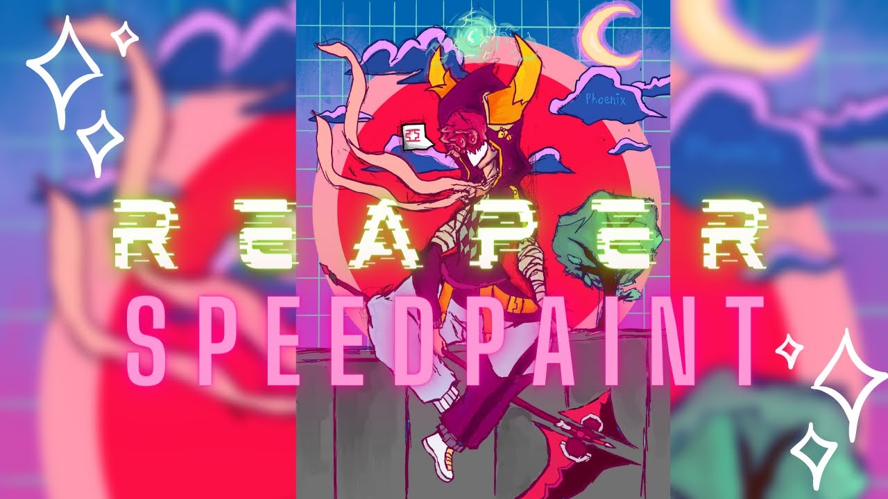 Neon Reaper [speedpaint] - YouTube