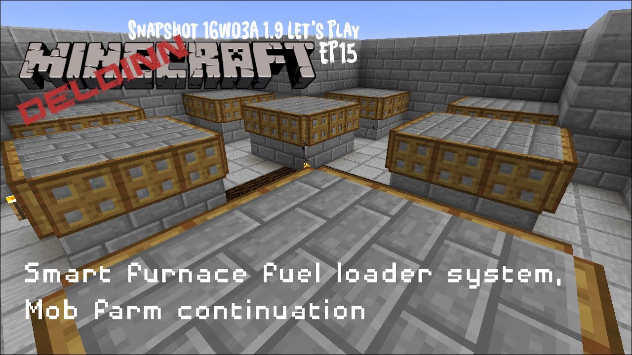 Let's Play Minecraft 1.9 - Furnace Fuel Loading System, Mob Farm ...