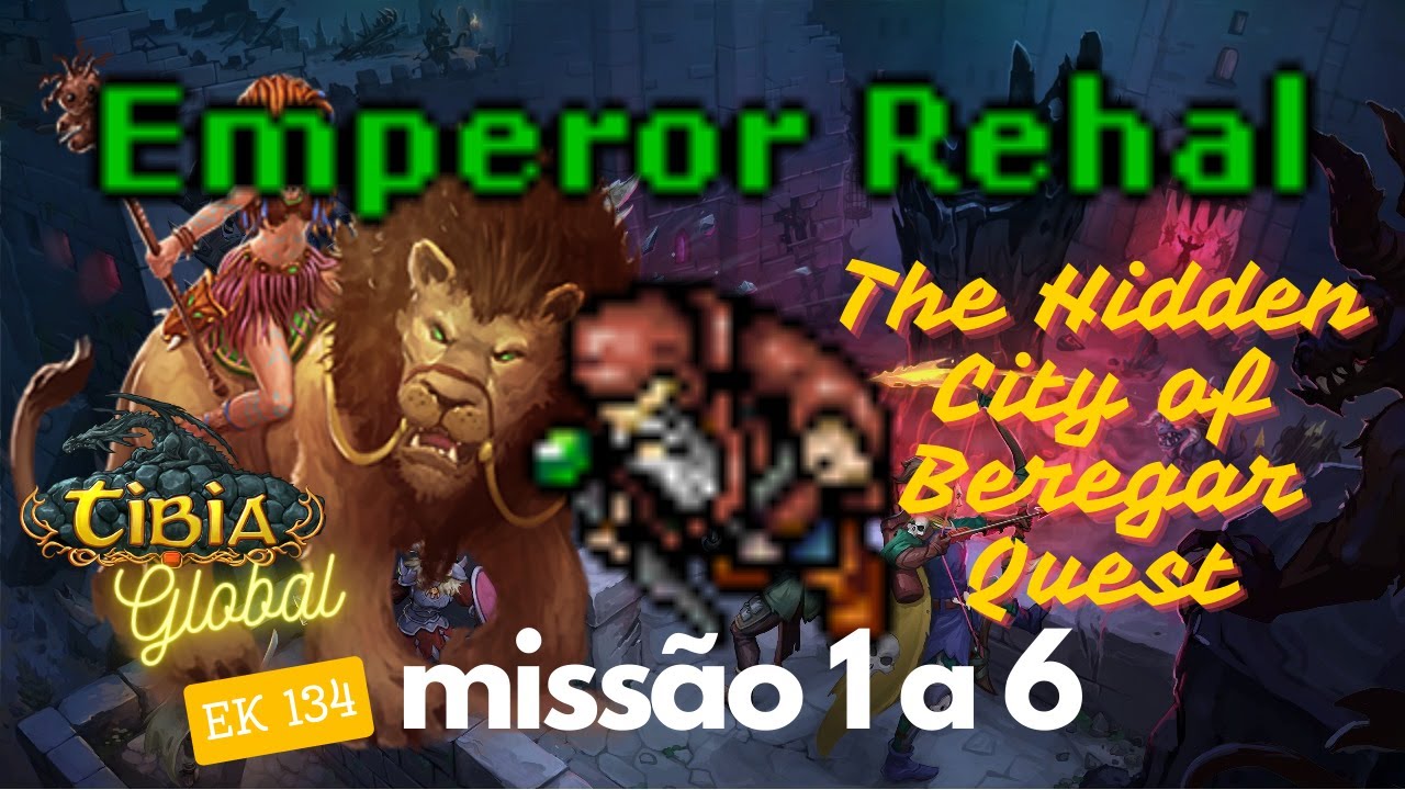 The Hidden City of Beregar Quest cont... Missão 1 a 6 #live #tibia ...