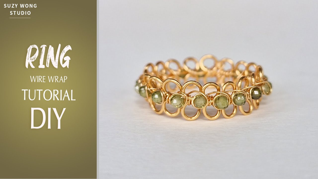 Seamless Green Zircon Wire Wrap Ring Tutorial| Easy Ring| DIY Ring| DIY Jewelry| How to make ...