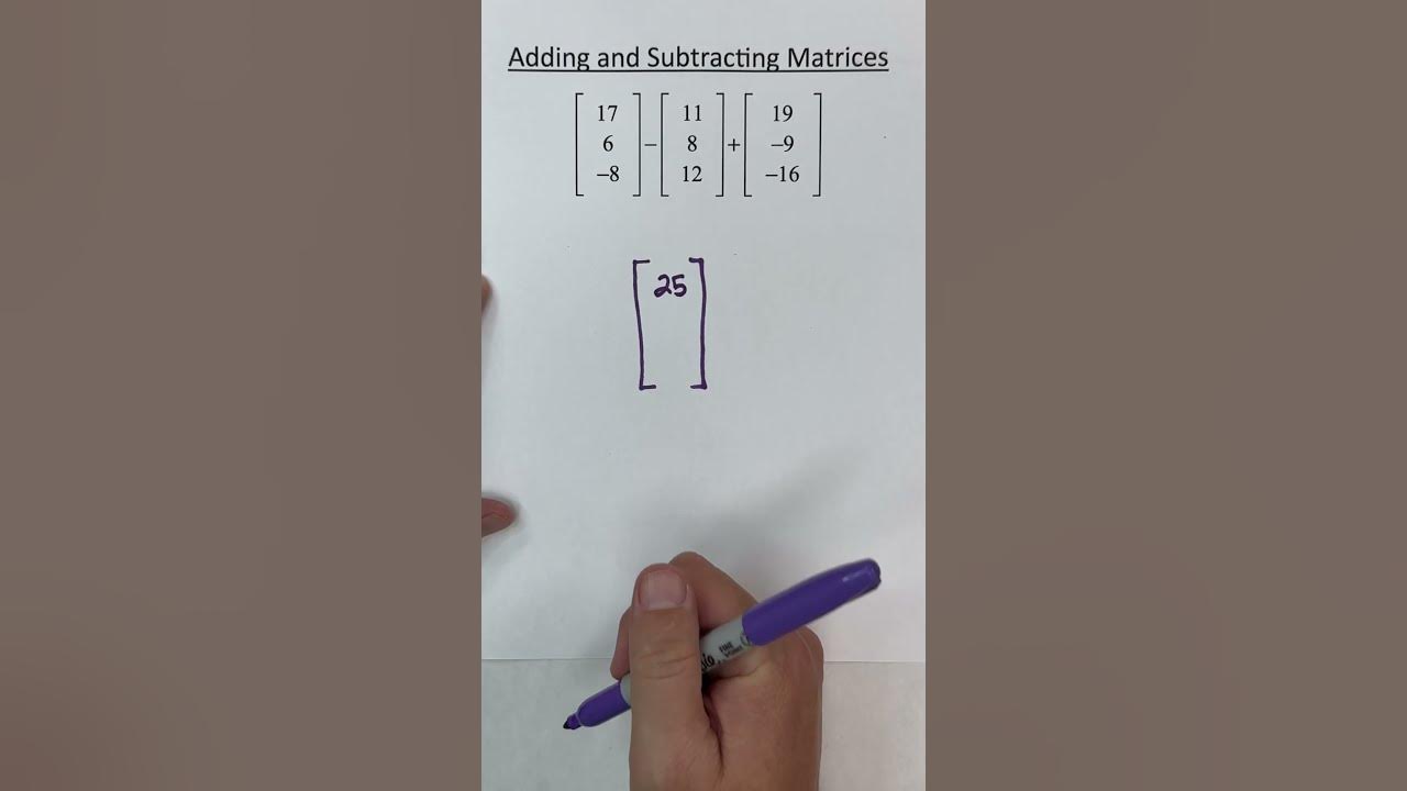 How to Add and Subtract Matrices #maths #mathinstruction #matrices ...