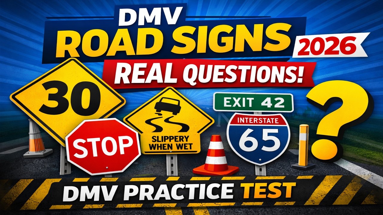 DMV Road Signs Quiz 2026 || 30 Real DMV Road Signs Quiz Questions (DMV ...