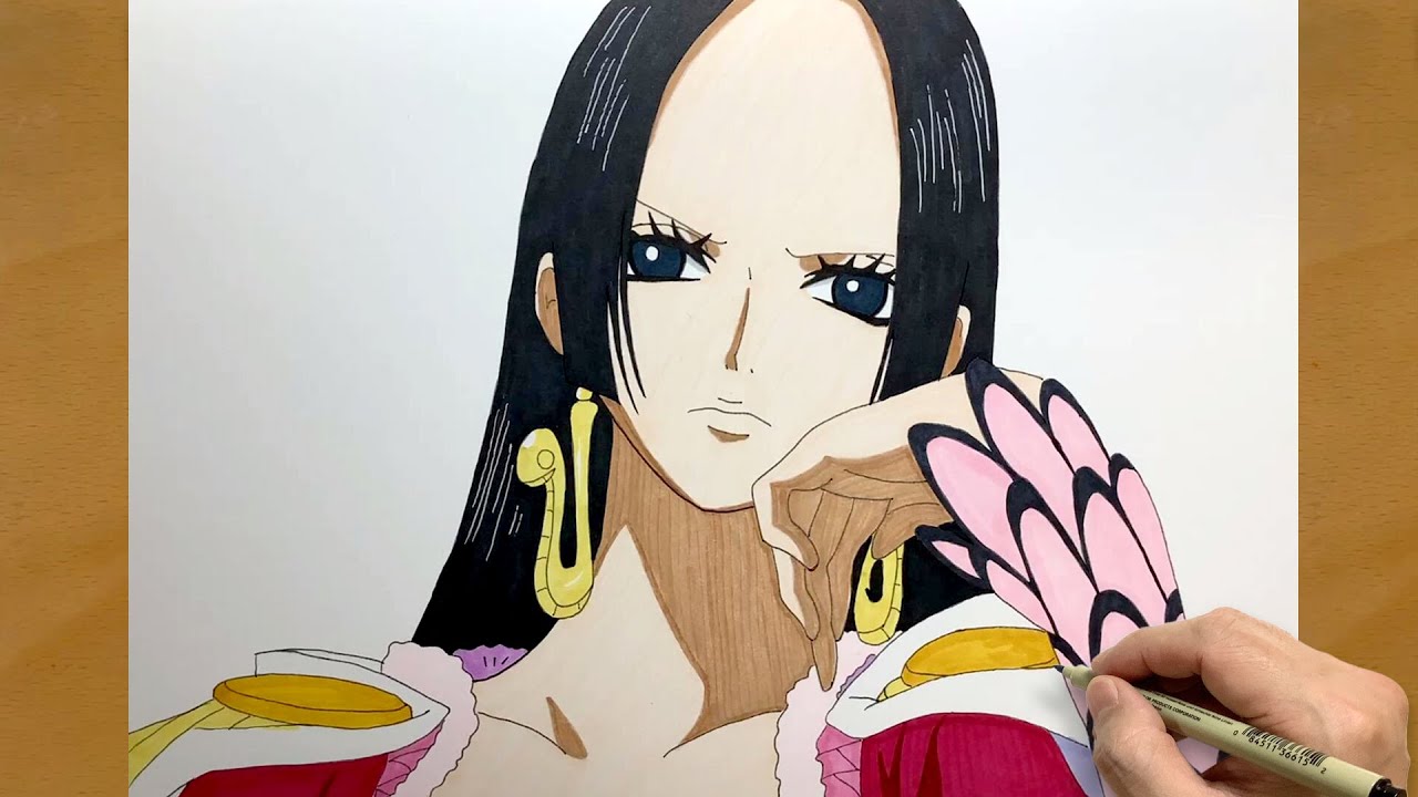 How to Draw Boa Hancock from onepiece | step by step | draw anime ...