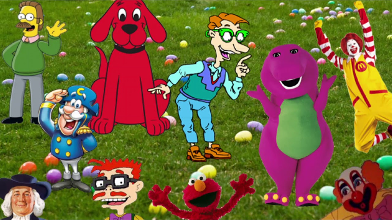 Drew Pickles and The Barney Bunch Have an Easter Egg Hunt - YouTube
