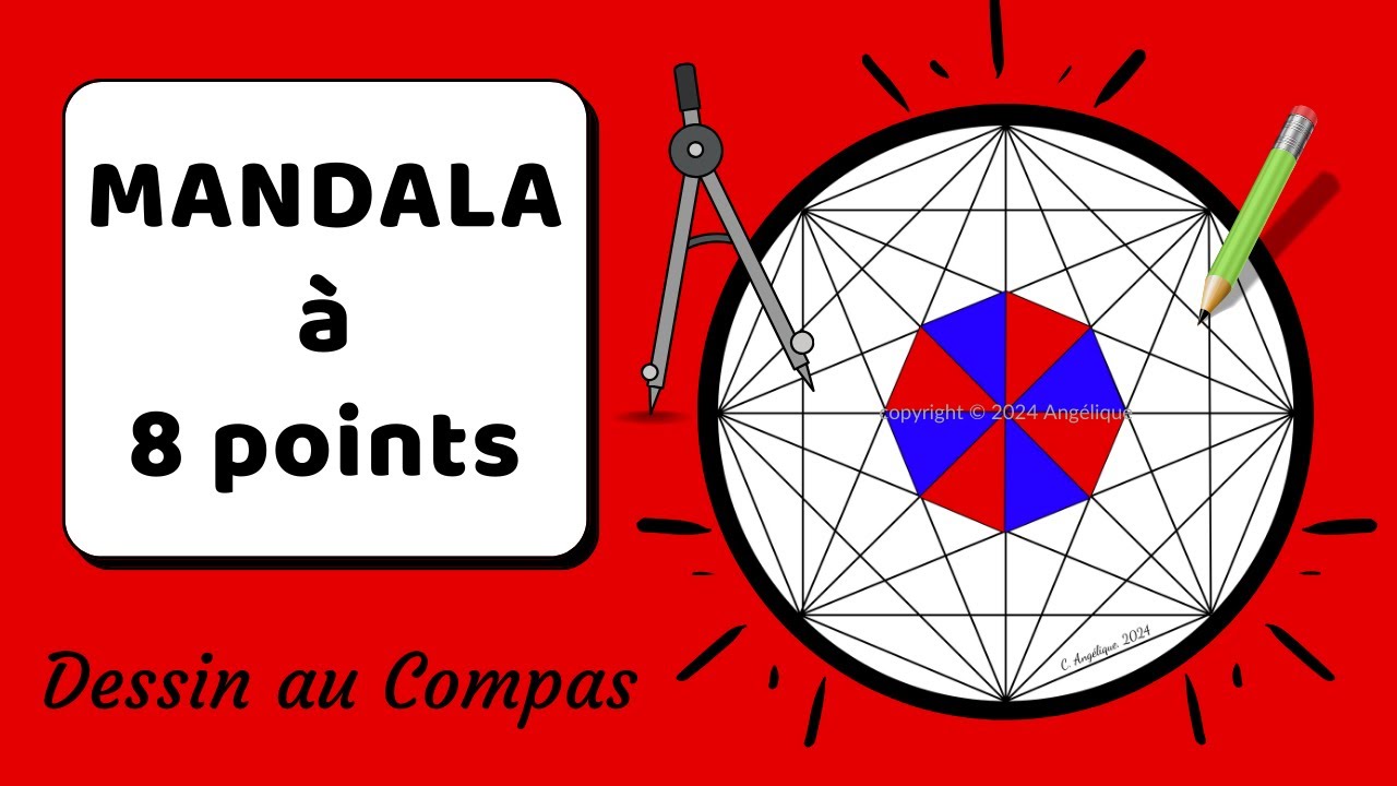 🎨 Comment Dessiner un Mandala à 8 points avec un Compas [TUTO Dessin au ...