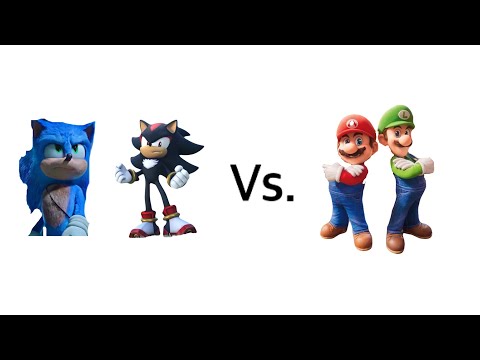 Sonic and Shadow vs Luigi and Mario (Request)