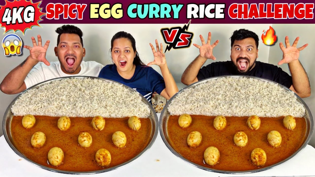 4KG EGG CURRY RICE EATING CHALLENGE | SPICY CURRY RICE EATING ...