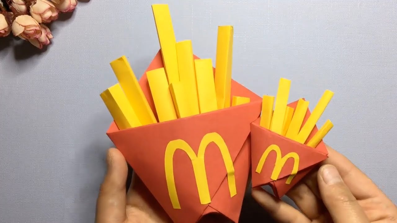 origami french fries | How to make McDonald's French fries - YouTube