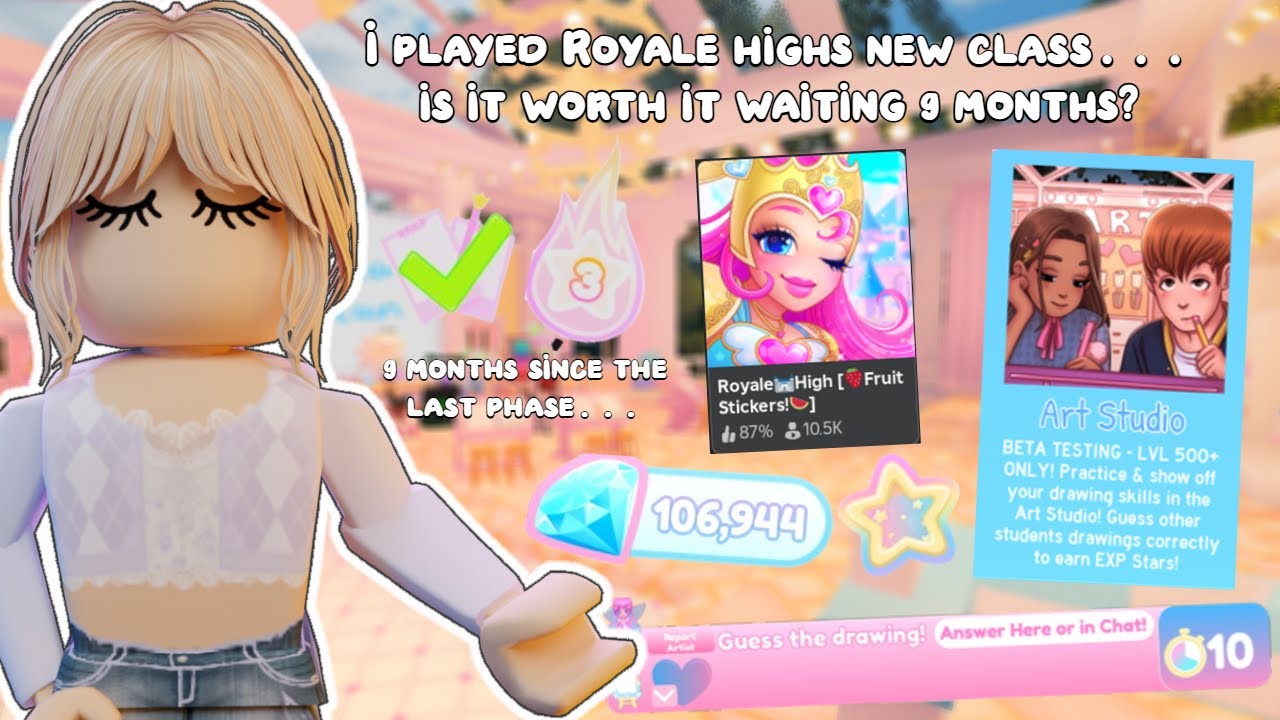 I PLAYED Royale high's NEW ART CLASS... || Roblox Royale high - YouTube