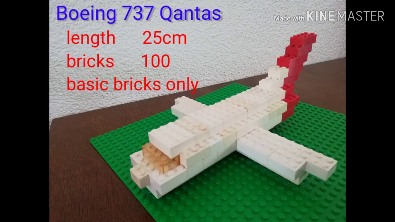 Lego Boeing 737 Qantas basic brick - YouTube