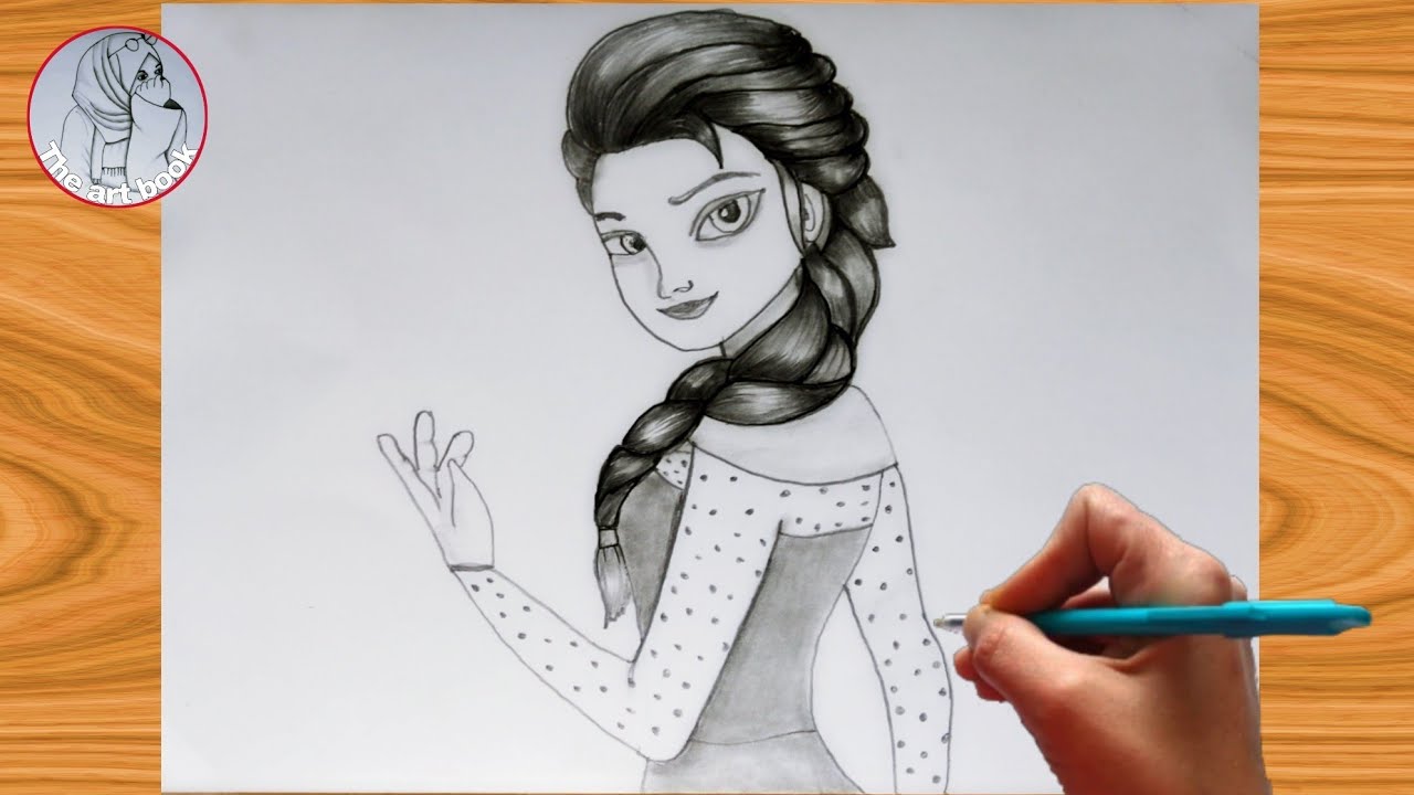 How to Draw Disney Princess Elsa - step by step || Disney Frozen ...