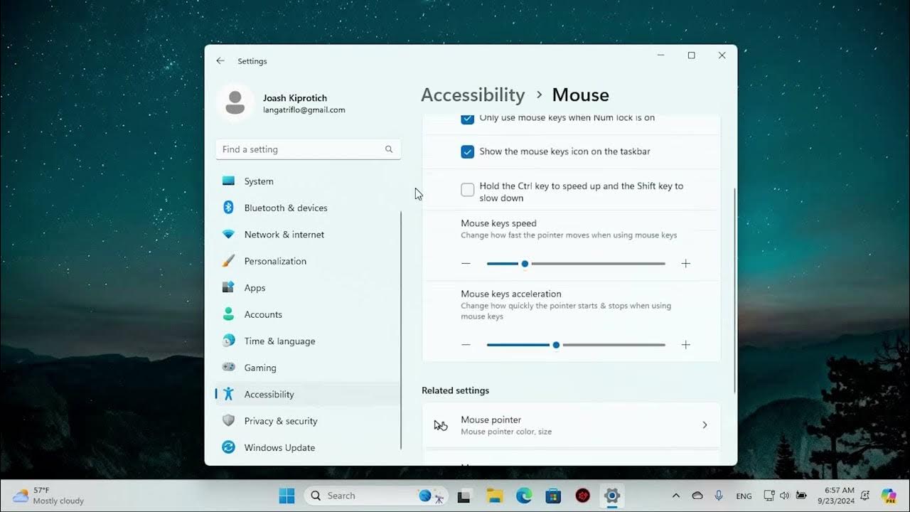 How To Use Keyboard as a Mouse in Windows 11 - YouTube