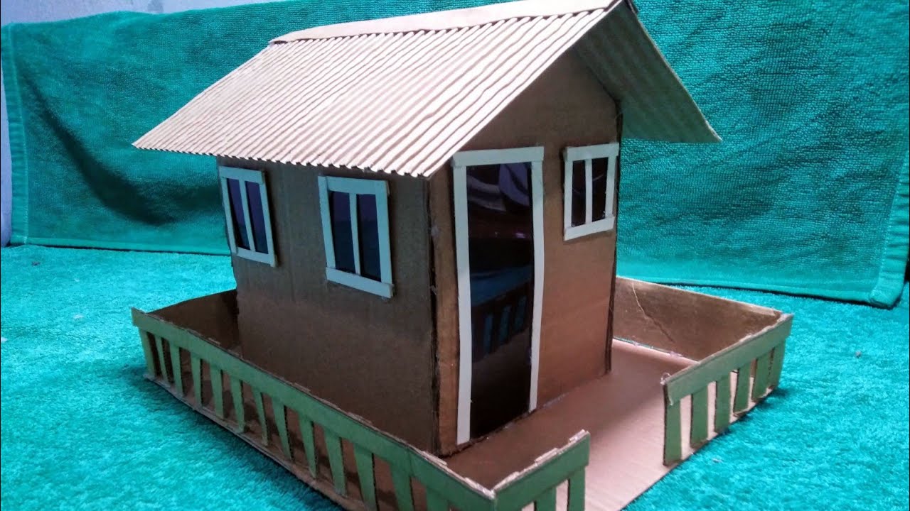 Cardboard House Very Simple | How to make a house out of cardboard ...