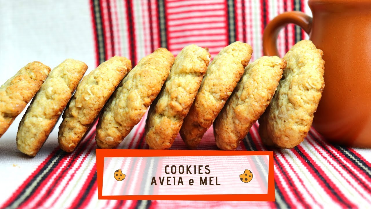 🐝 Cookies de AVEIA & MEL {super simples, rápido e fácil!} - YouTube