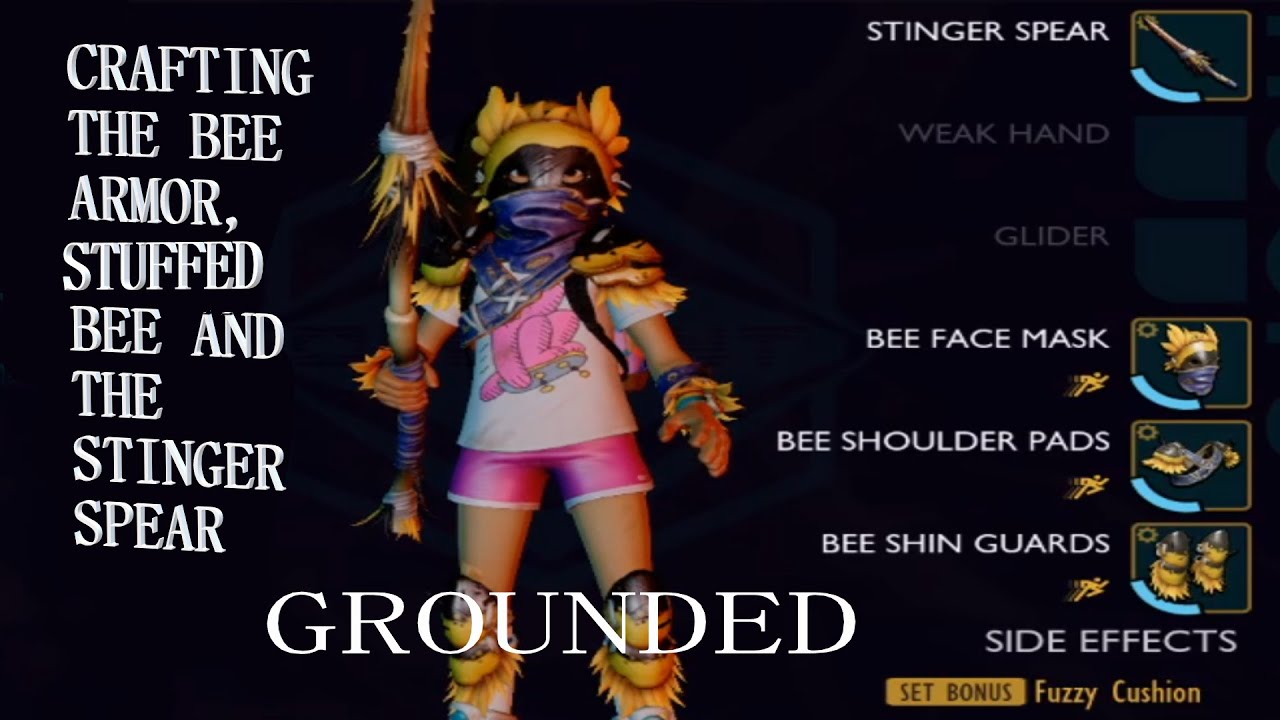 CRAFTING BEE ARMOR, STUFFED BEE AND STINGER SPEAR - YouTube